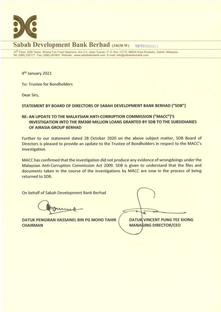 An update to the Malaysian Anti-Corruption Commission (“MACC”)’s ...